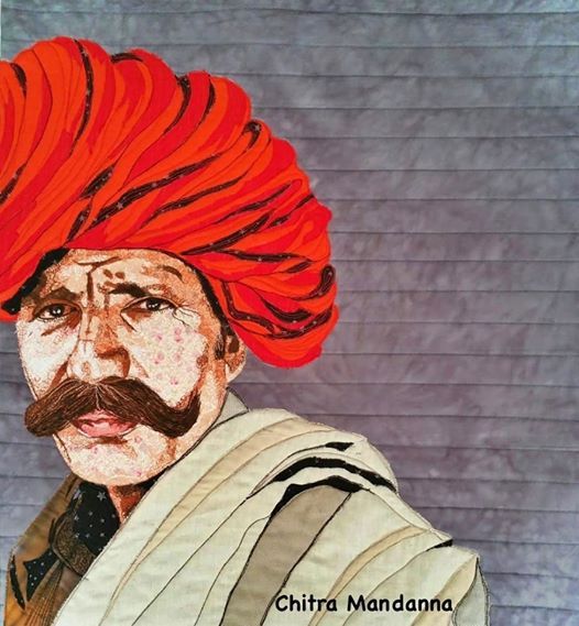 Rana - Fabric Collage Portrait Quilt Workshop by Chitra Mandanna, Tsala ...